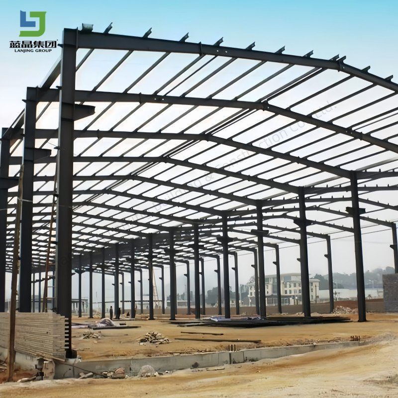 Prefabricated Steel Structure Frame Metal Workshop Construction ...